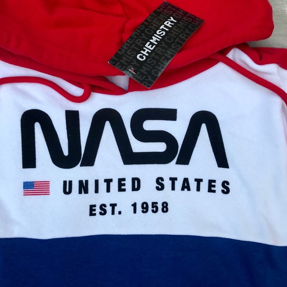 Shirts | Nasa United States Red White Blue Hoodie Rare | Poshmark